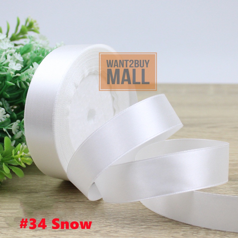 🇲🇾 2CM (22M) DIY Bow Craft Satin Ribbon Flower Wrapping Webbing ...