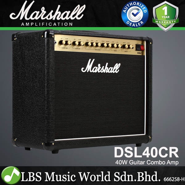 Marshall DSL40CR 40 Watt 1x12" 2 Channel Tube Guitar Amp Amplifier with ...
