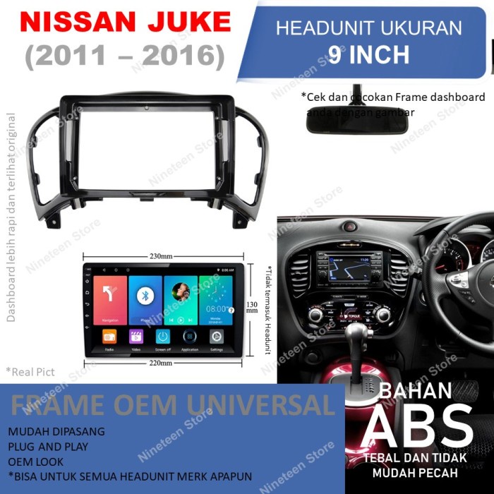Nissan Juke Frame Panel for 9 Inch Android Head unit | Shopee Malaysia