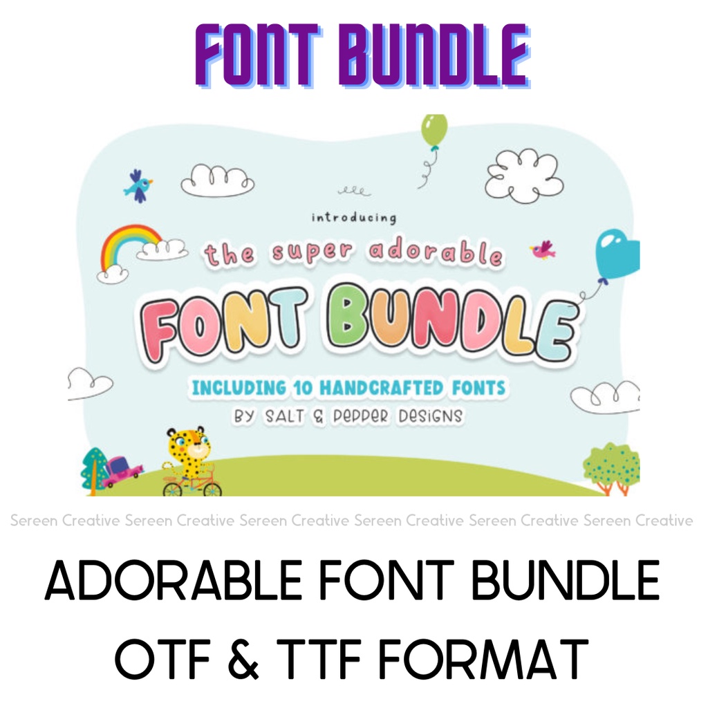 MF14 The Adorable Bundle Font by Salt & Pepper Design For Ipad ...
