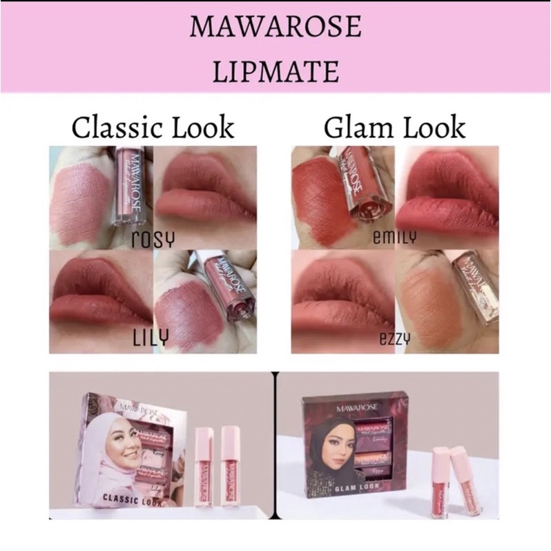 Mawarose Lipmate (Classic Look & Glam Look) | Shopee Malaysia