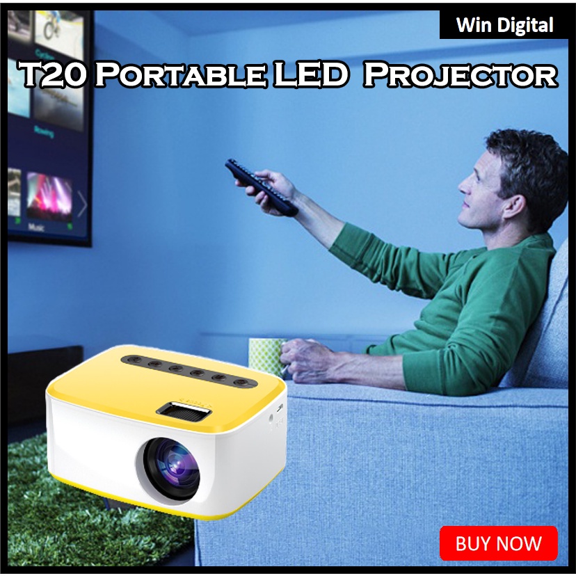 T20 New Mini Portable Storage Bag 1080P USB HD 320x240 Pixel LED Home ...