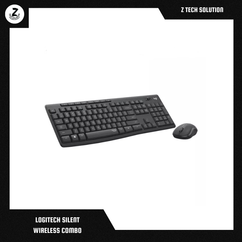 Logitech Mk295 Wireless Mouse And Keyboard Combo Silenttouch Tech Full Numpad Advanced Optical