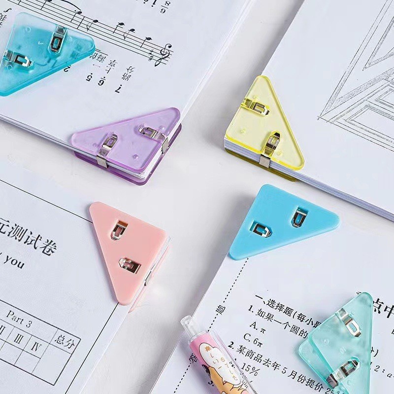 Triangle Coner Paper Clip Cute Memo Clip Binder Clips Paper Holder ...