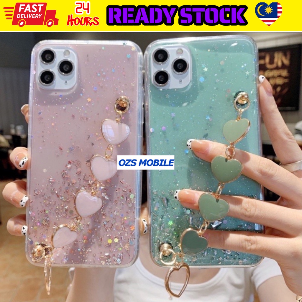 IPHONE 13 13 Pro 14 14 pro 14 pro max 15 love chain glitter soft case ...