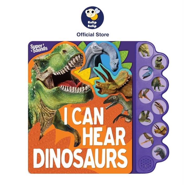 I Can Hear Dinosaurs Sound Board Book With 10 Buttons To Learn All ...