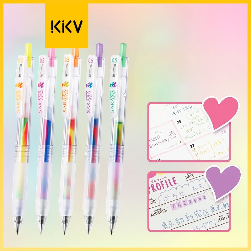 KKV Zebra Colorful Gradient Pen JJ75 INS Rainbow Gel Pen 0.5mm ...