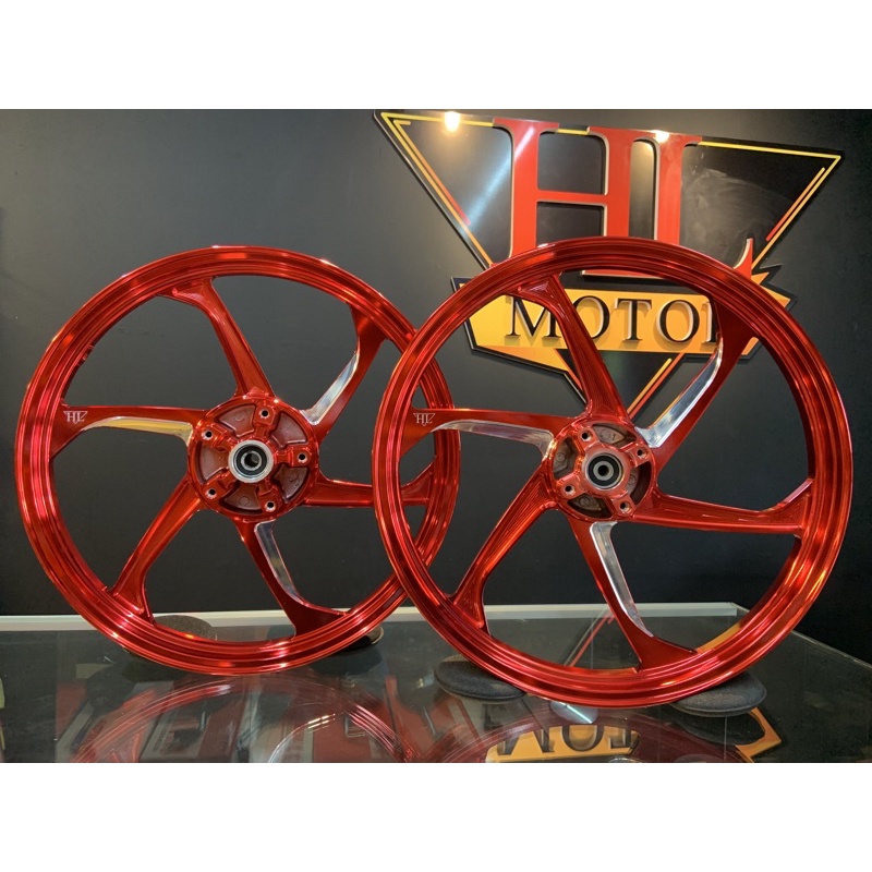 HL S6 CNC RIM Y125Z Y15ZR Y16ZR LC4S RS150R SPORTRIM 6 BATANG CNC ENKEI RSX RS LC V7 135LC Y15 ...