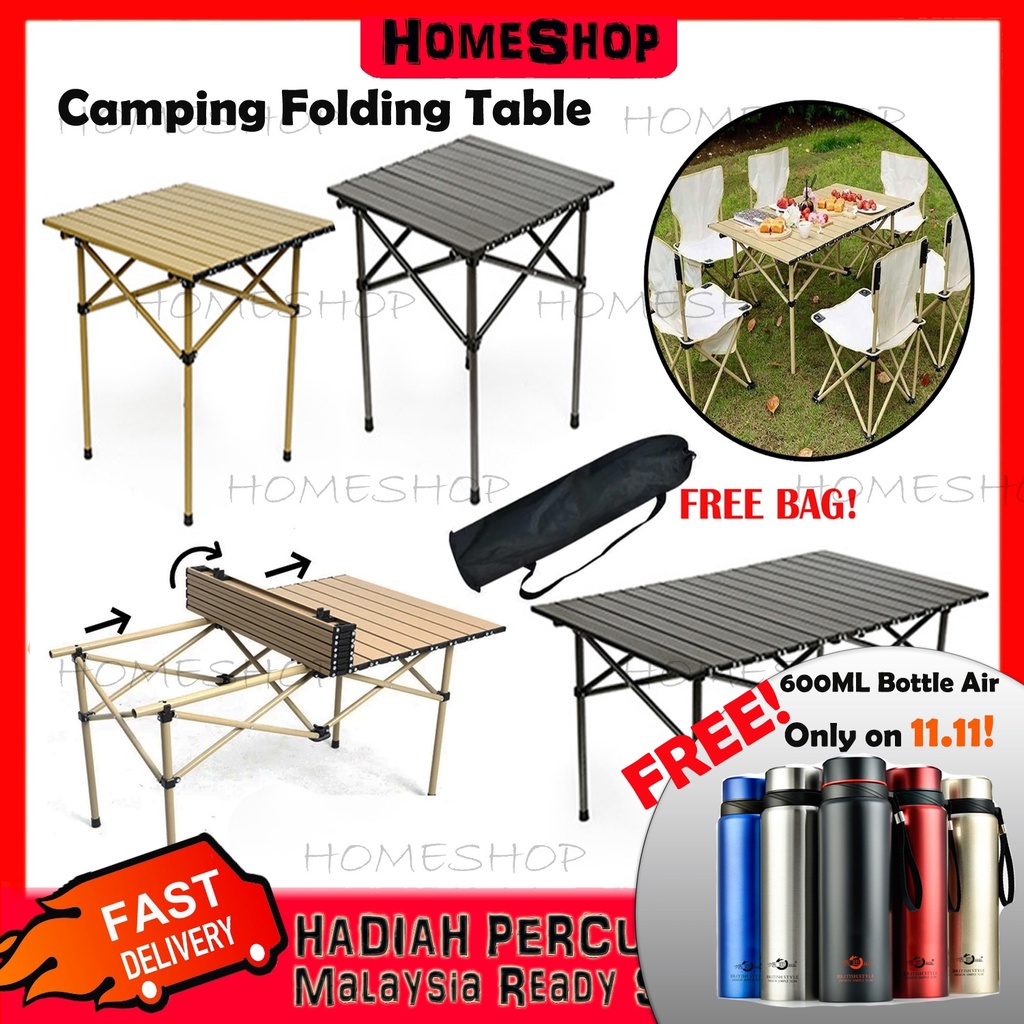 HomeShop Outdoor Camping Table Aluminum Alloy Portable Leisure Folding ...