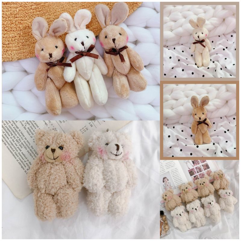LZ Rantai Kunci Beruang Comel Cute Bear Bunny Rabbit Keychain Bag ...