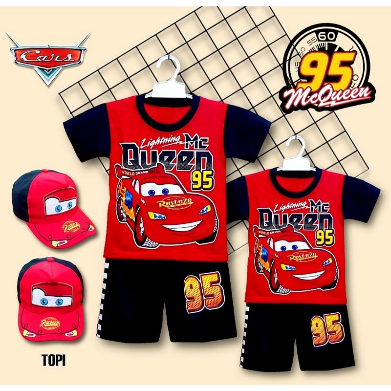 Children's SET MCQUEEN CARS CHARACTER MOTIF CLOTHES AGE 1-10 YEARS GET ...