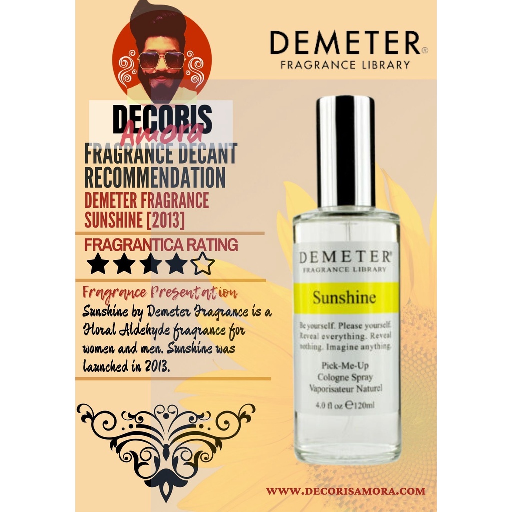 Demeter Fragrance Sunshine - Perfume Decant | Shopee Malaysia