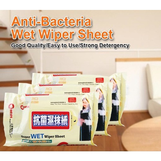 C-FRESH Antibacterial Wet Wipes / Super WET Wiper Sheet Mop Wipes ...