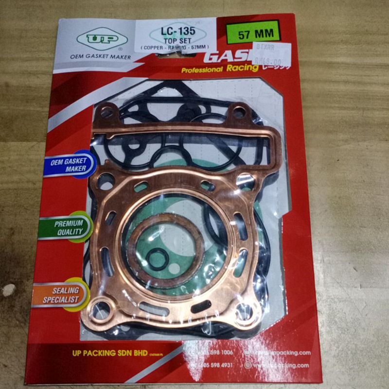 UP Gasket Top set Copper (Standard/V Pro/IKK) series, LC135/Y15ZR, 57/58/59/60/63/65/66/68/70 ...