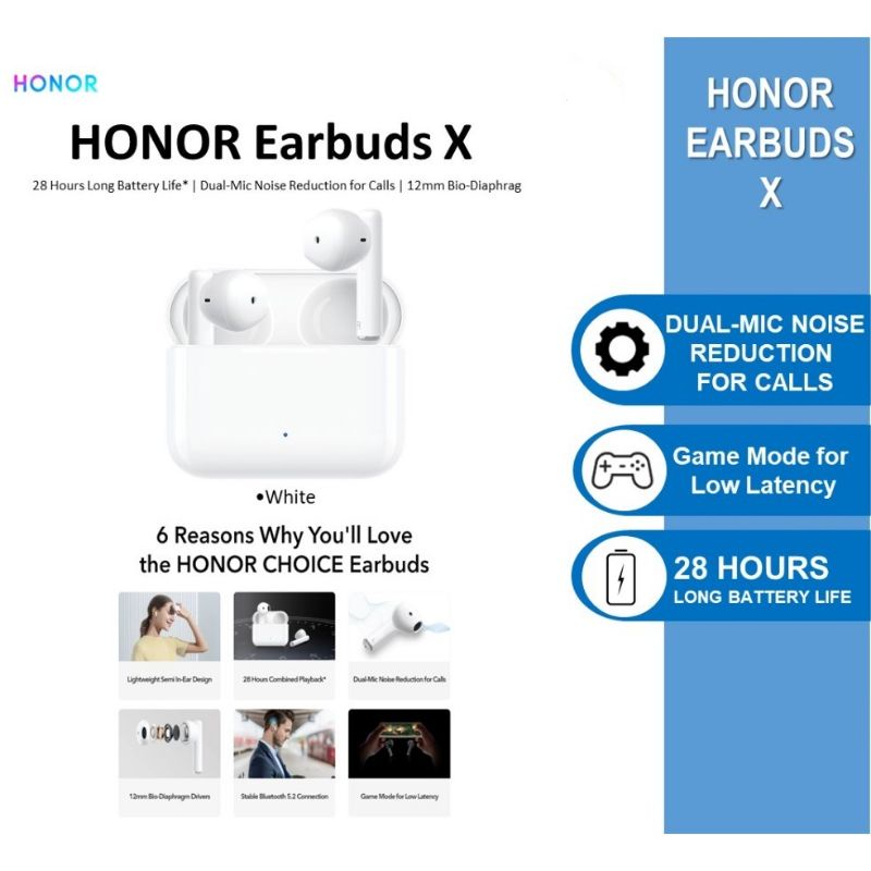 Honor Choice Earbuds X Model ALD-00 | Shopee Malaysia