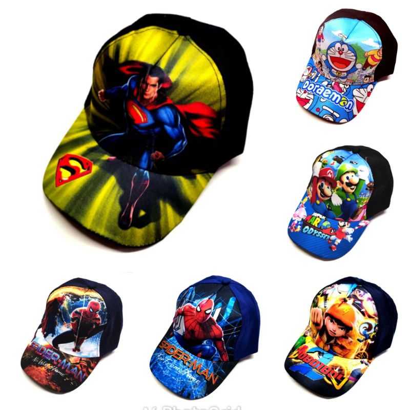 KIDS CAP/TOPI CARTOON/KIDS CAP HAT CARTOON/TOPI KANAK - kanak LELAKI ...