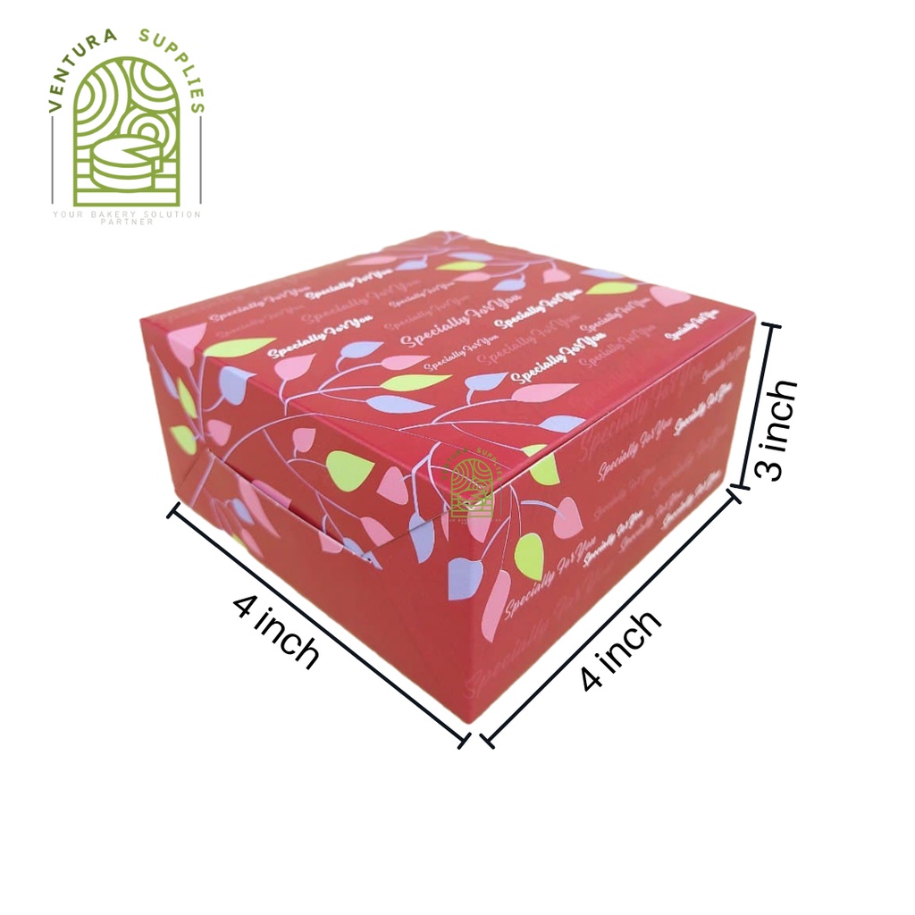 (500pcs) 4x4x3 inch Wholesale White / Printed Box for Talam Kuih Lapis ...