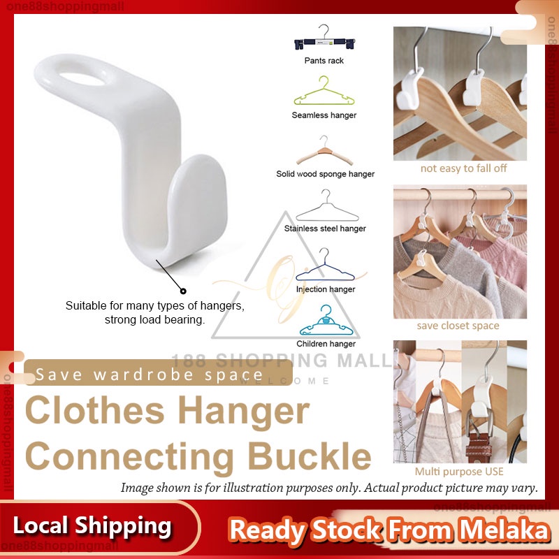 1PCS Mini Clothes Hanger Connector Hooks Cascading Plastic Wardrobe ...