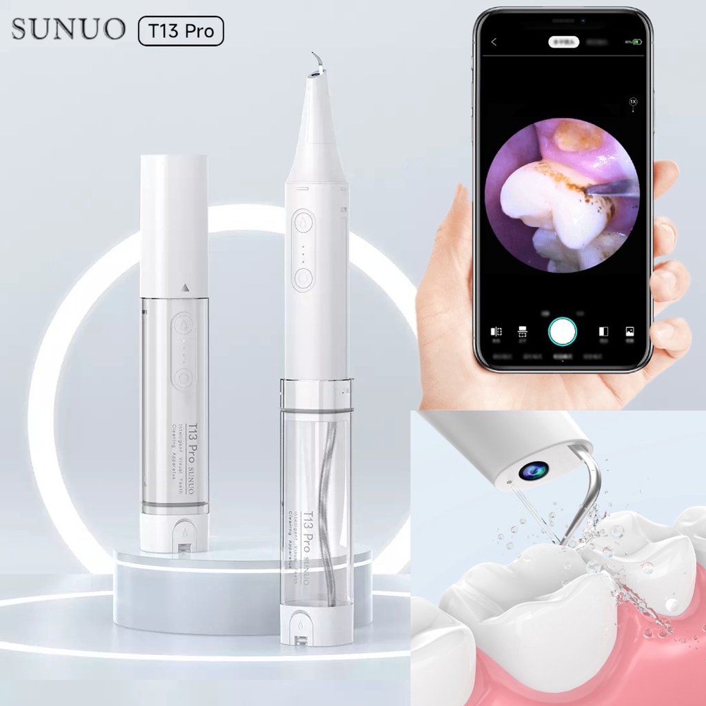 Xiaomi SUNUO T13 Pro Visual Ultrasonic Irrigator Water Flosser Dental ...