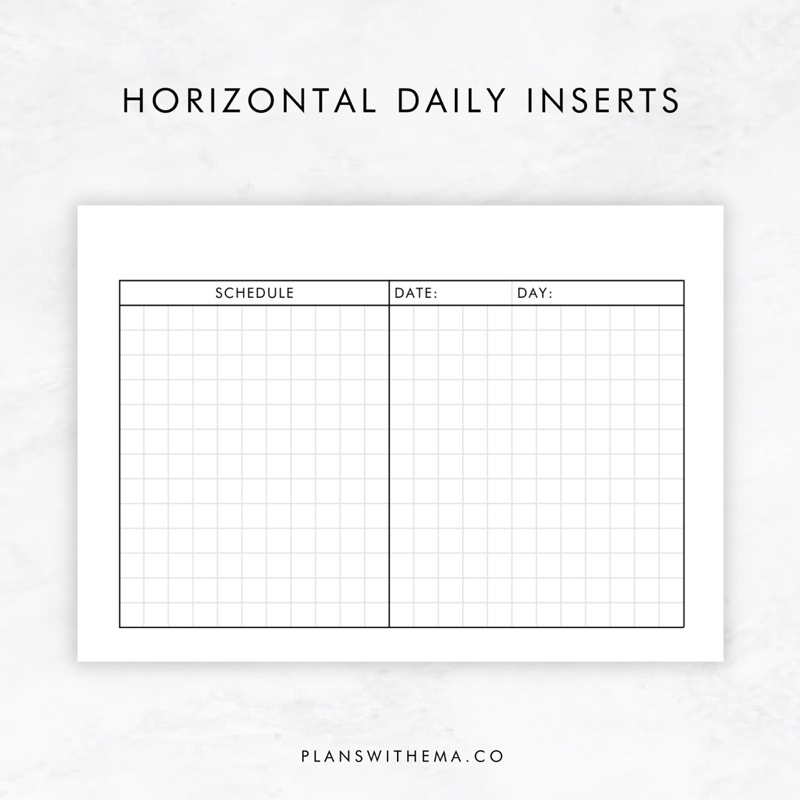 Horizontal Daily Planner Insert | Shopee Malaysia