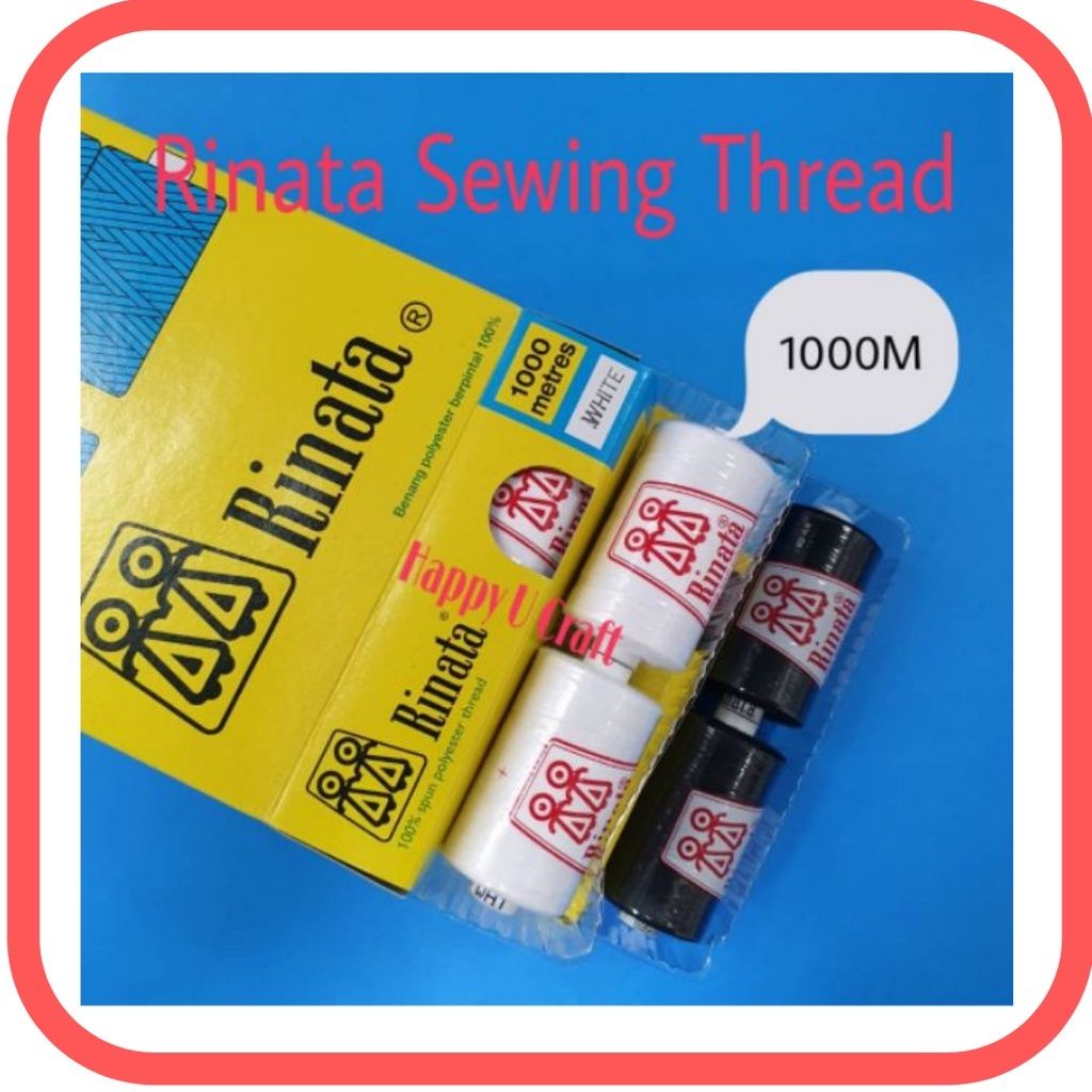 Rinata Sewing Thread 1000M/Rinata Benang Jahit/Buatan Malaysia | Shopee ...