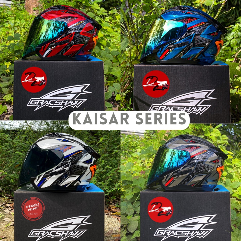 HELMET MURAH / GRACSHAW / G535 GENNEX Y SERIES KAISAR / OPEN FACE ...