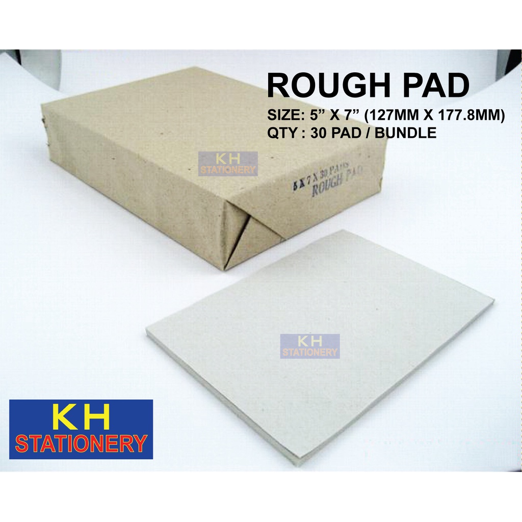 Rough Pad 5 x 7 inch 30 Pads per Bundle / Rough Kraft Paper / Kertas ...