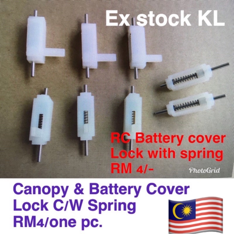 RC AIRPLANE DIY CANOPY & BATTERY COVER LOCK c/w Spring | Shopee Malaysia