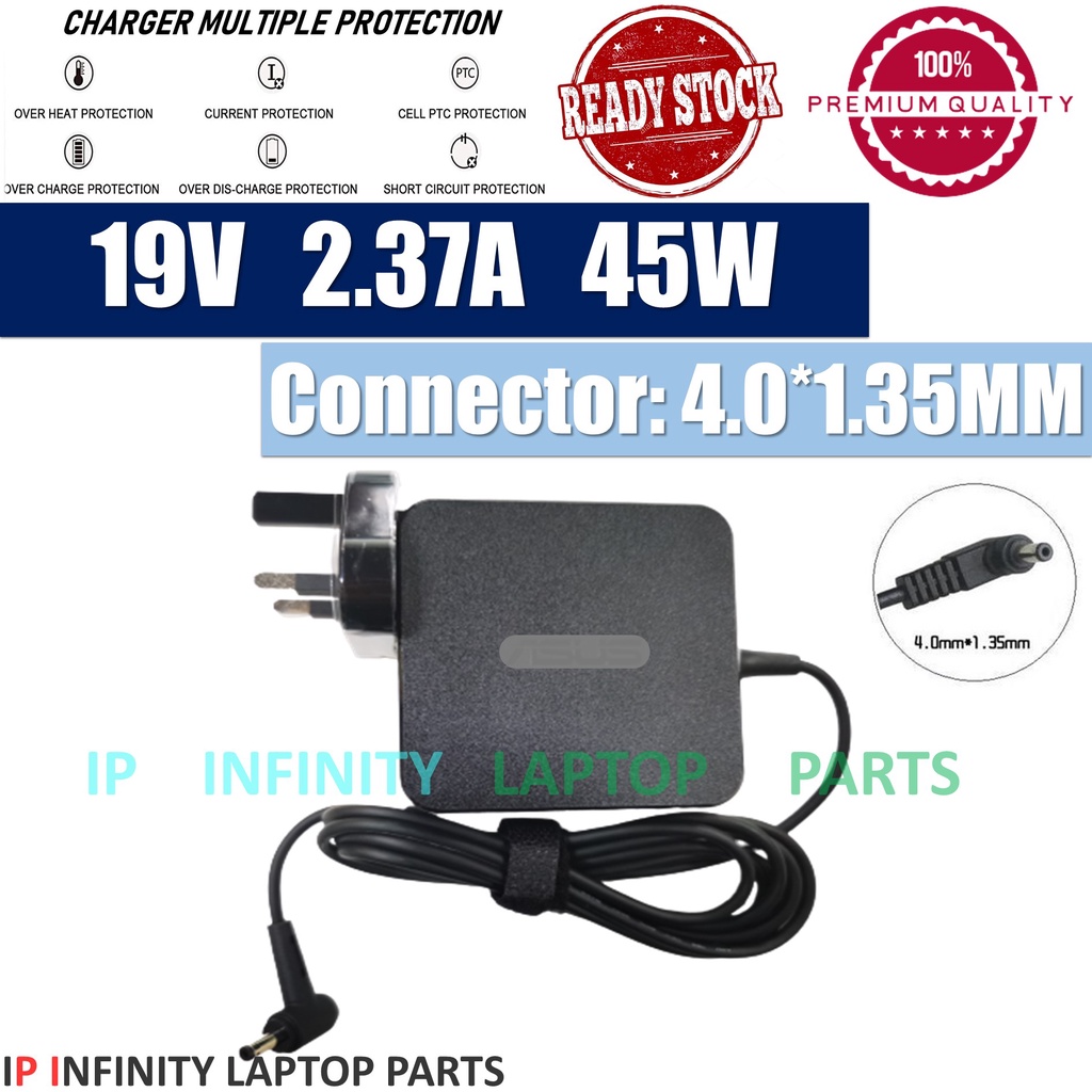 Asus Charger 19V 2.37A 45W A516J A507M A580U X540U X441U A409F M509D ...