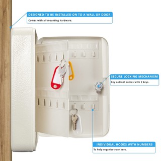 Key Holder Box Metal Key Box Wall Home Key Storage Box Kotak Kunci ...