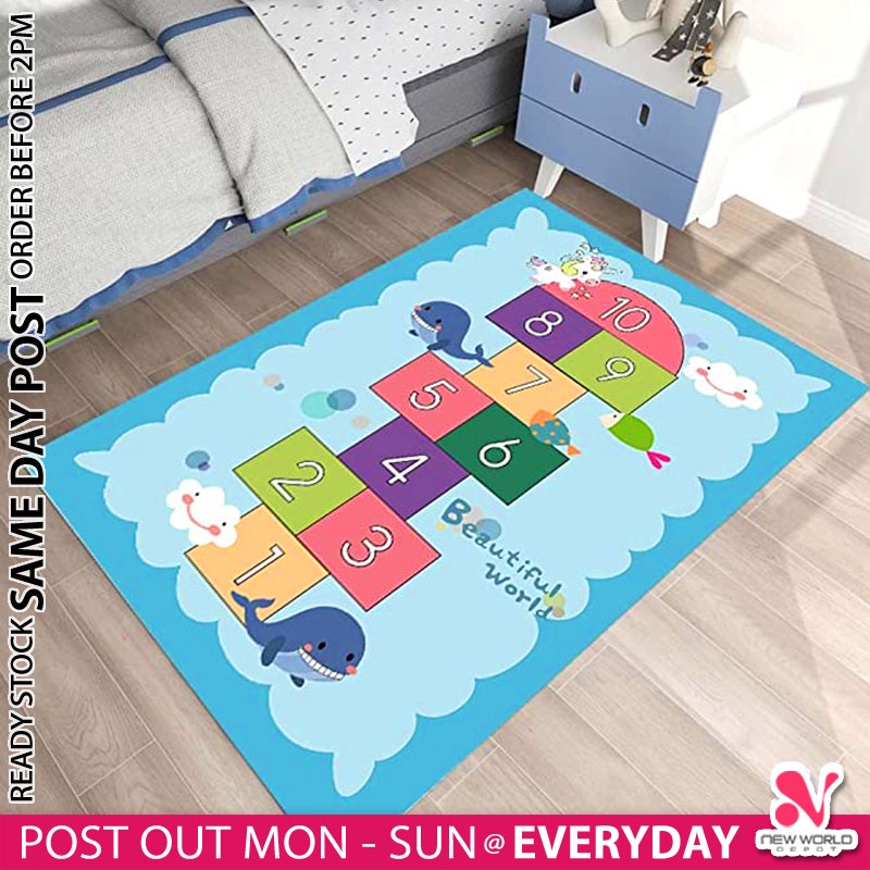 𝗡𝗢𝗡 𝗦𝗟𝗜𝗣 》Modern 3D Printing Carpet Kids Children Playmat Baby Crawling ...