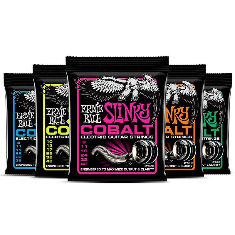 Ernie Ball Cobalt Electric Guitar Strings 2723 9-42 Super Slinky Set ...