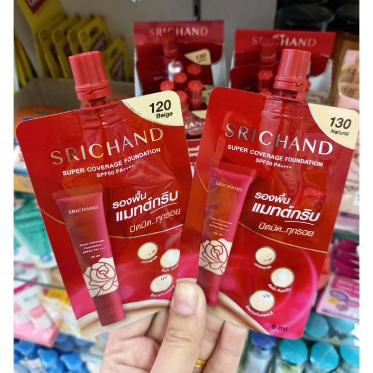 SRICHAND Super Coverage Foundation SPF50 PA ++++ SPF50 6 Ml. (Packet) | Shopee Malaysia