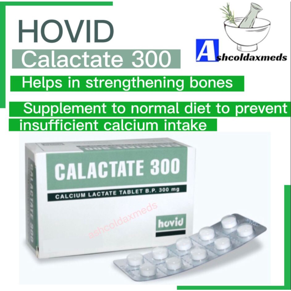 Hovid Calactate Calcium Lactate 300mg 10's EXP01/2027 | Shopee Malaysia