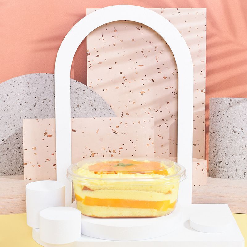 550ml Cake Box Transparent Steamed bekas kek bekas plastik Bekas Kek ...