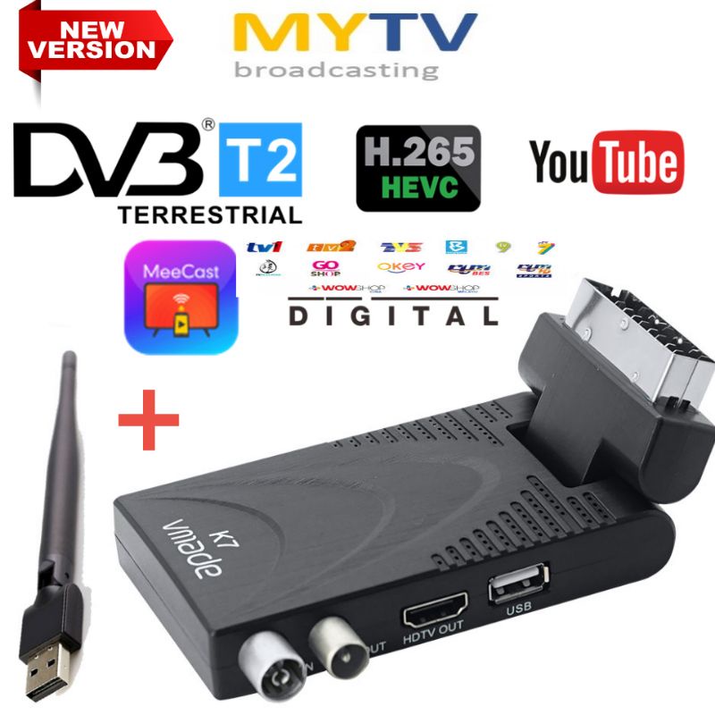 MYTV DECODER T2 MODEL VMADE K7 1080 HD DENGAN FUNGSI YOUTUBE SHIP FROM ...