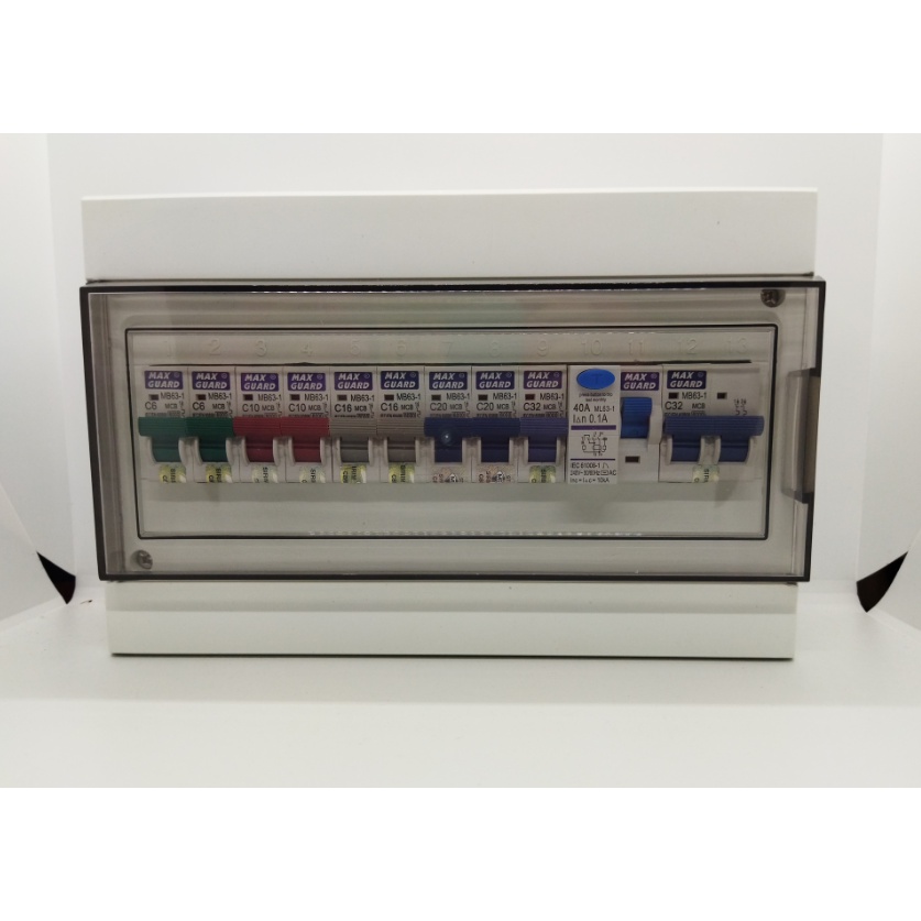 (9 MCB) MAXGUARD DB 13 Way 40A Complete Set With 32A MCB Main Switch ...
