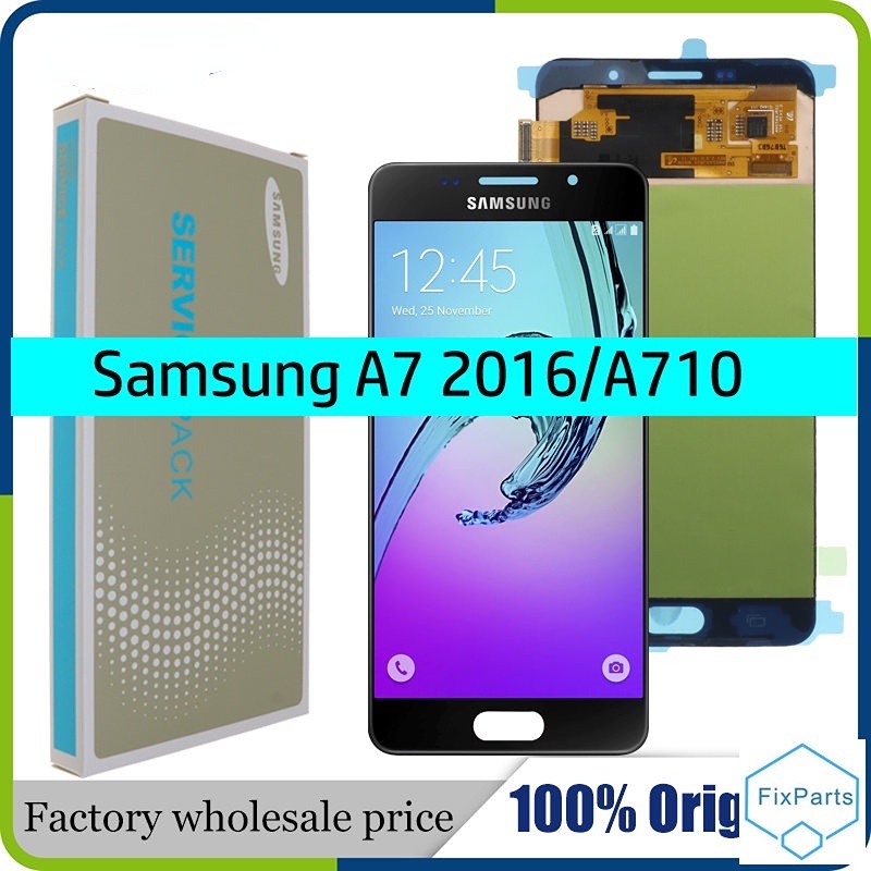 Super AMOLED LCD for SAMSUNG Galaxy A7 2016 LCD Display A7100 A710F A710 LCD Touch Screen ...