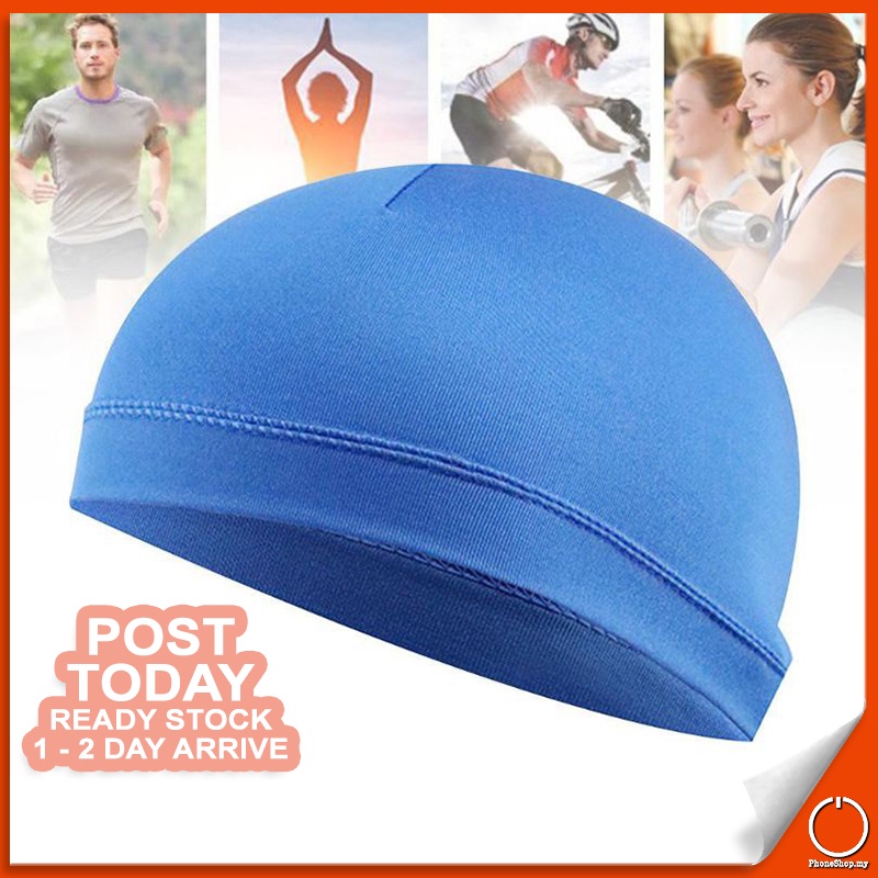 𝐒𝐖𝐄𝐀𝐓 𝐖𝐈𝐂𝐊𝐈𝐍𝐆 Anti UV Cooling Skull Caps Breathable Helmet Inner Head ...
