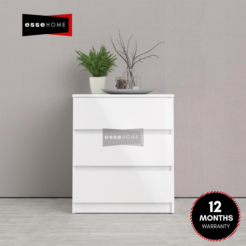 [80CM Tinggi] EsseHome 3 Layer Chest Drawer Size Medium Storage Cabinet ...