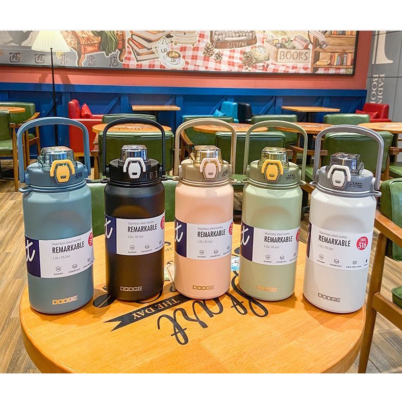 [Ready Stock] DODGE 1.0L 316SS Stainless Steel Vacuum Flask Thermoses ...