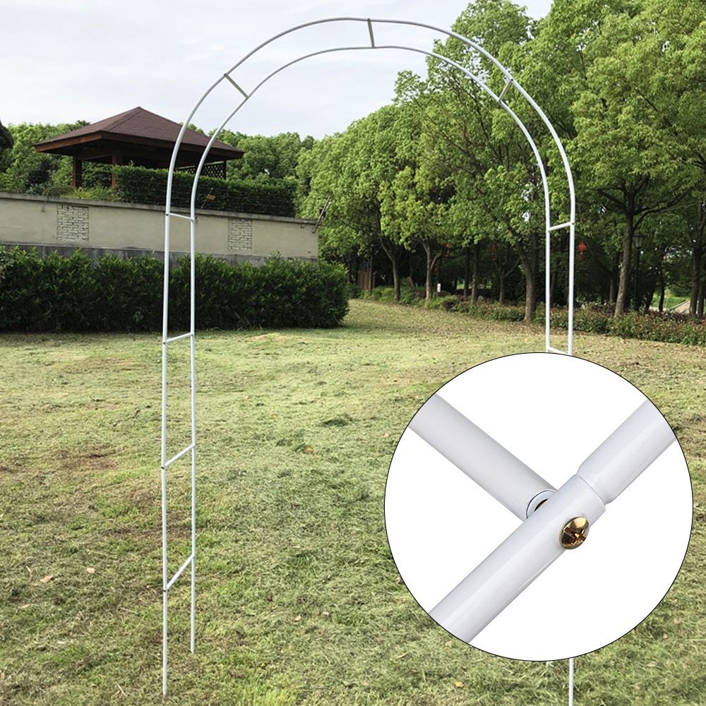 Garden Rack Wrought Iron Outdoor Arch Trellis Climbing Plants Arch ...