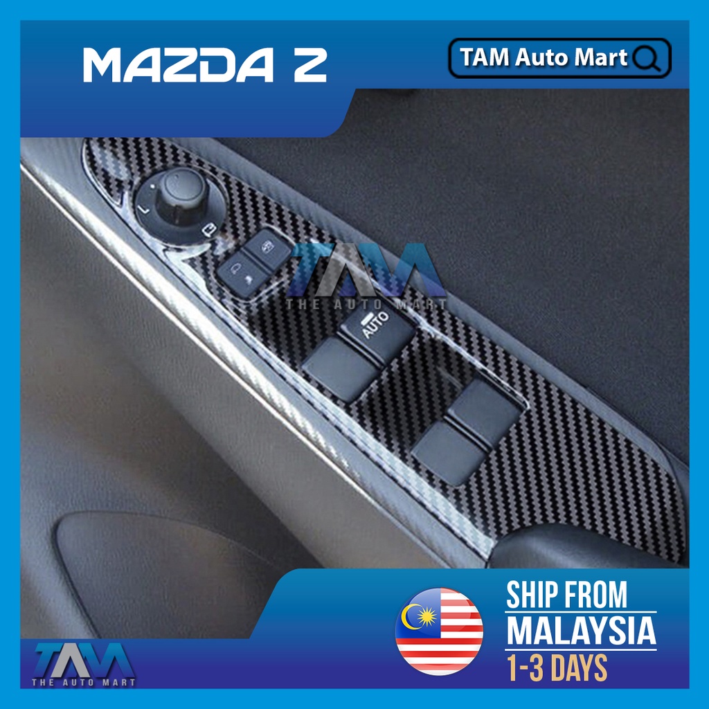 Mazda 2 Window Switch Panel Carbon Fiber Design DJ Sedan HB (2015 ...