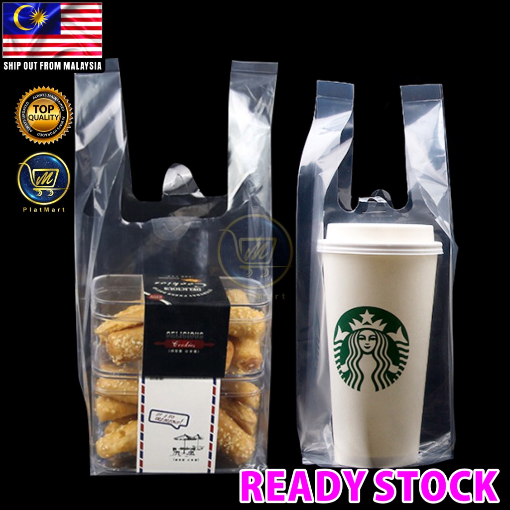 PlatMart - [READY STOCK] 08 PE Plastic Bag / Handle Bag / Food ...