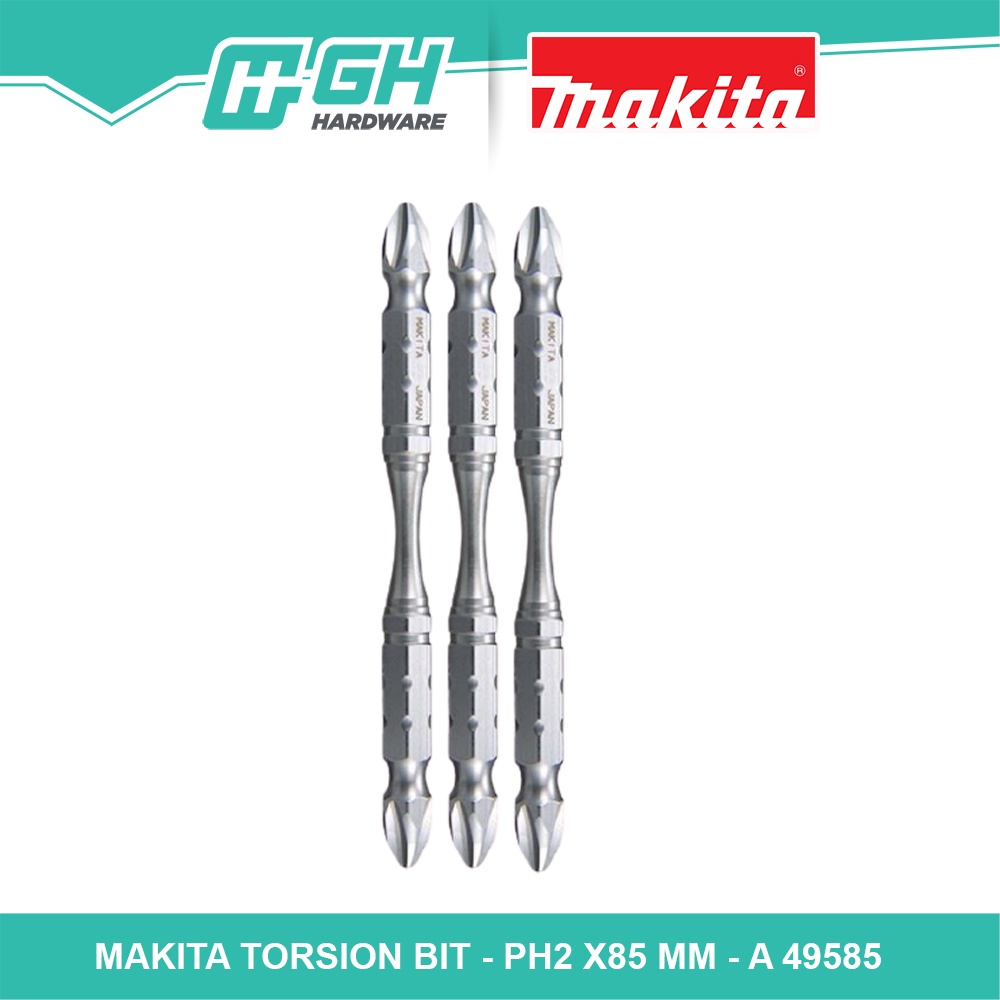 [ GH HARDWARE ] MAKITA PH# 2x85mm Double Ended Silver Torison Srew Bit ...