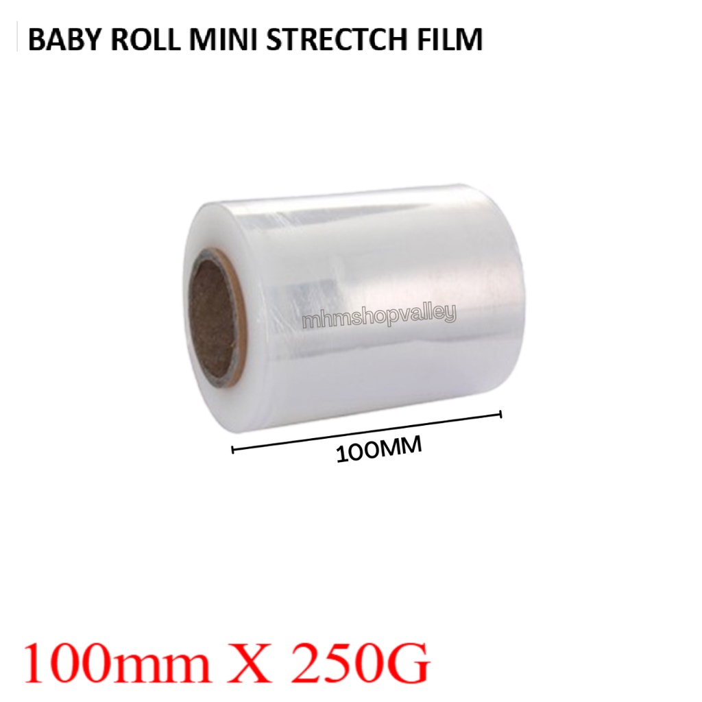 Clear 100mm X 250G Stretch Film Mini Roll / Wrapping / Packaging ...