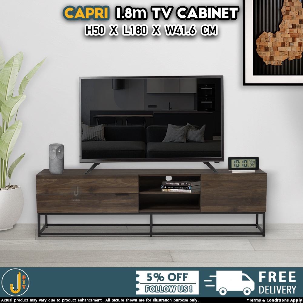 [JJ Furniture DIY] Capri 1.8m TV Hall Cabinet Console with Metal Leg ...