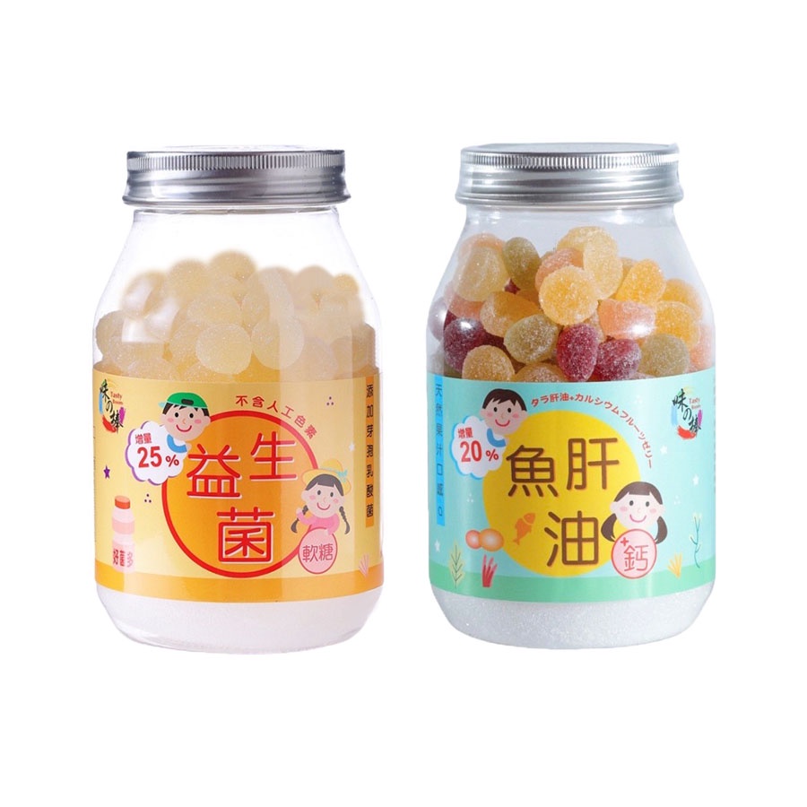 Flavor Bar Probiotic Gummies/Cod Liver Oil+Calcium Fruit Gummies/Lactic ...