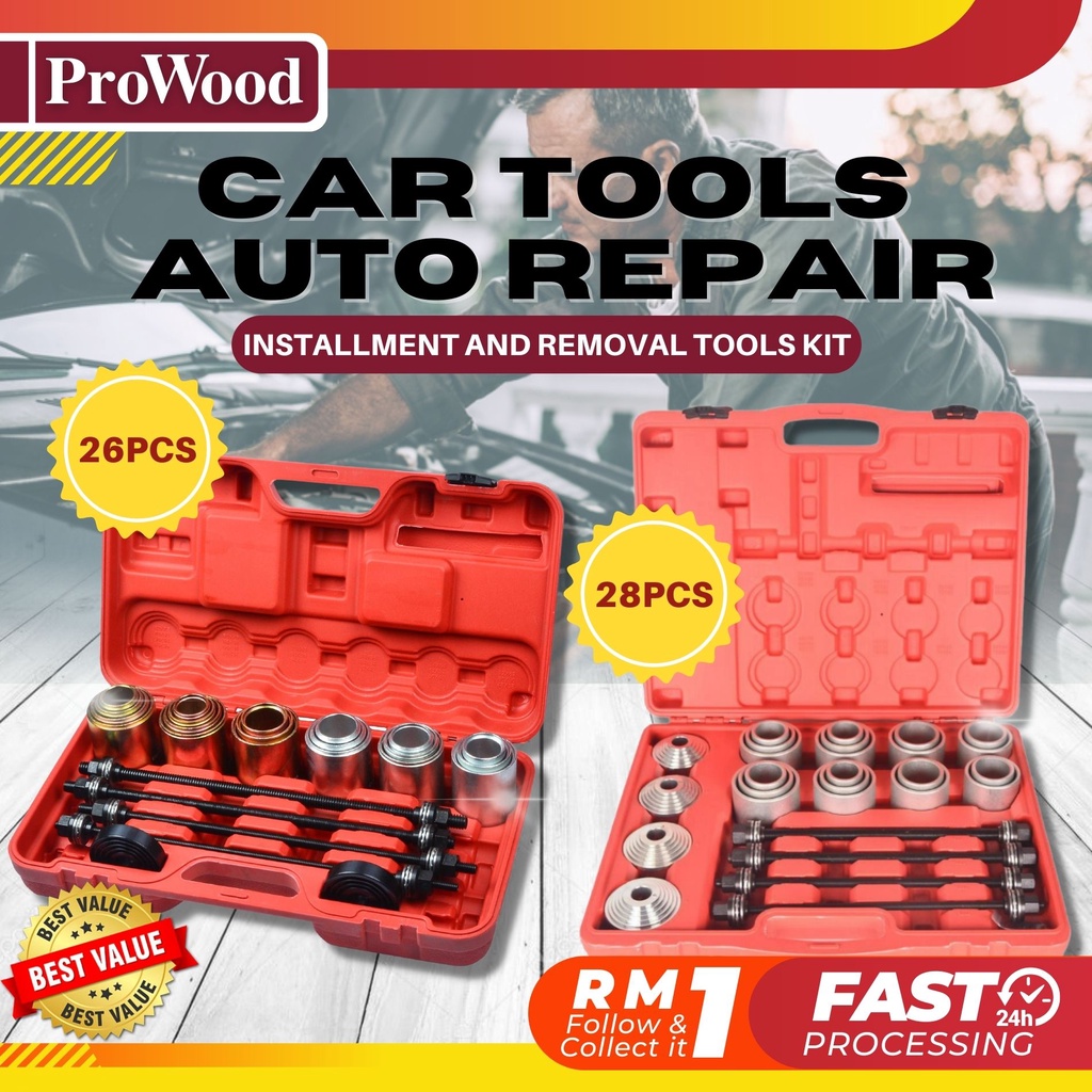 26PCS / 28PCS Master Press Car Bush Removal Bushes Seals Removal ...