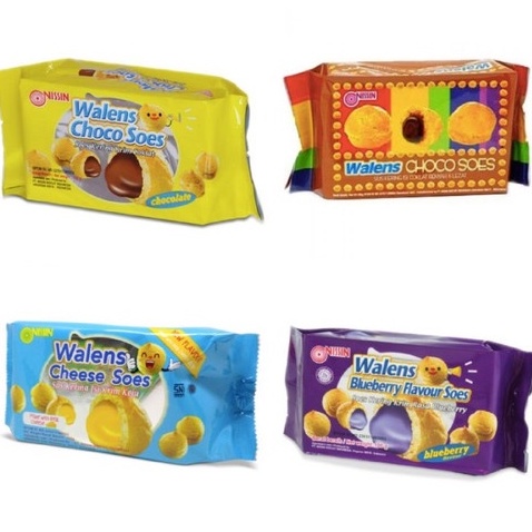 Nissin WALENS CHOCO SOES 100gr DRY SUS FILLED CHOCOLATE PASTA Crispy ...